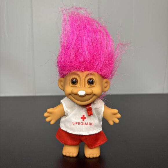 Russ | Toys | Vintage Russ 5 Lifeguard Troll Doll Pink Hair W Whistle ...